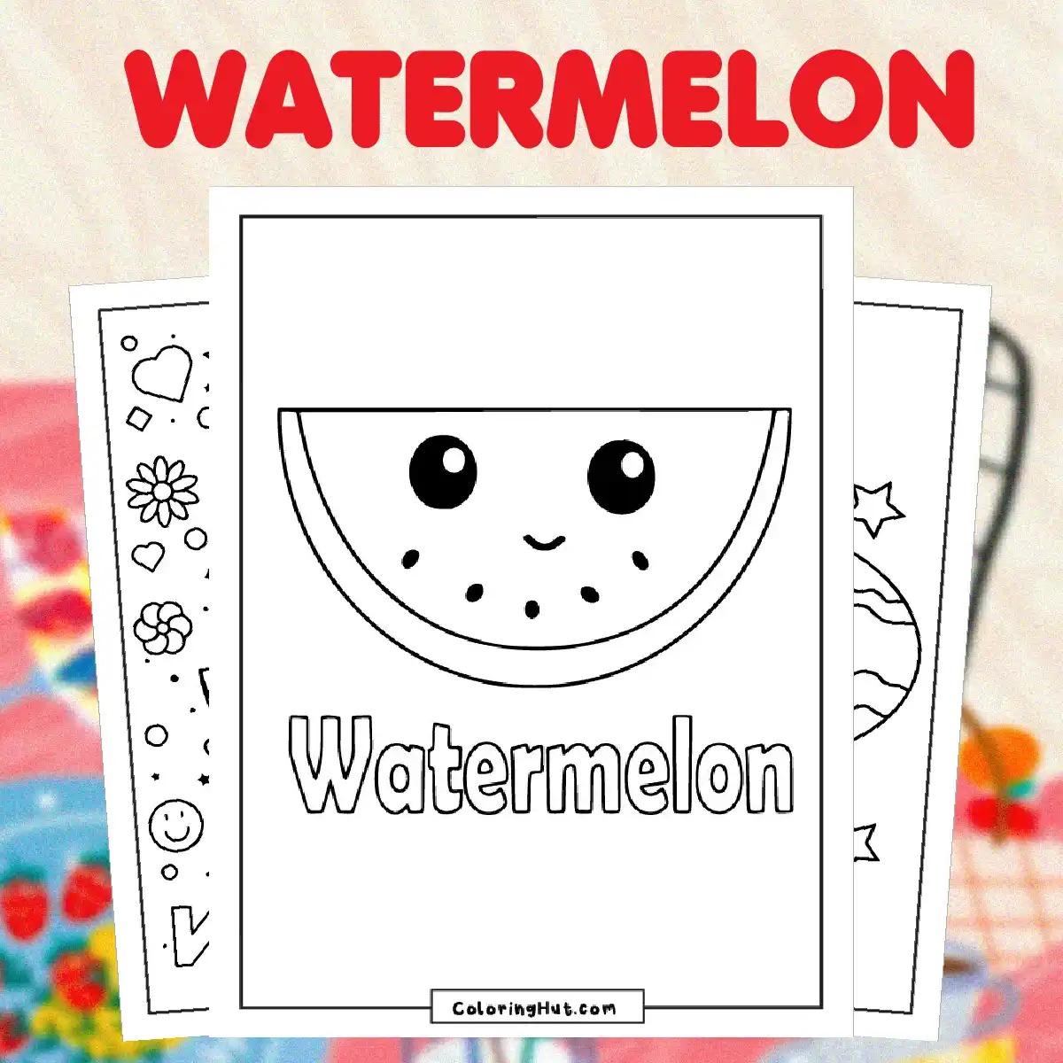 Free Watermelon Coloring Pages | Coloring Hut