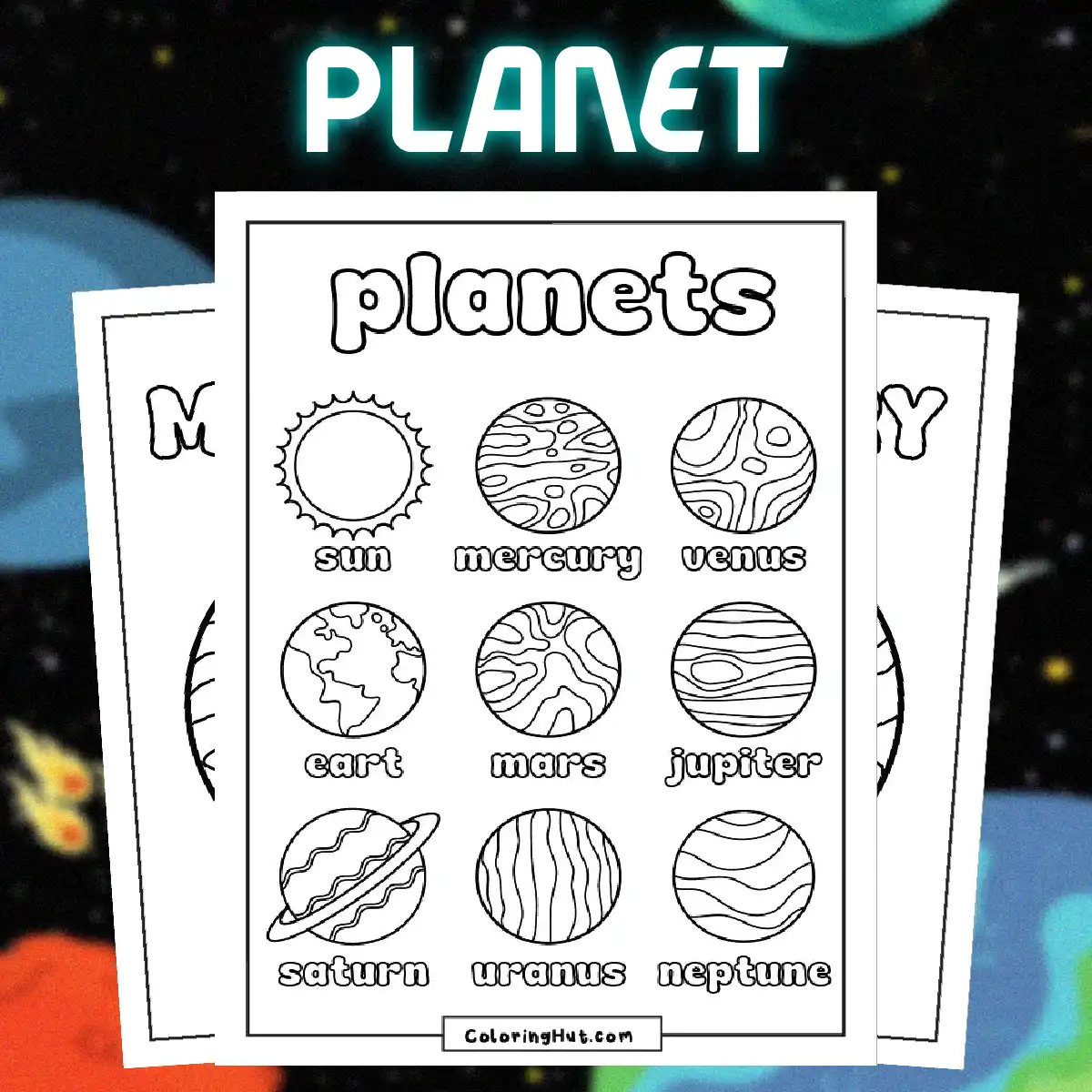 Free Planet Coloring Pages | Coloring Hut