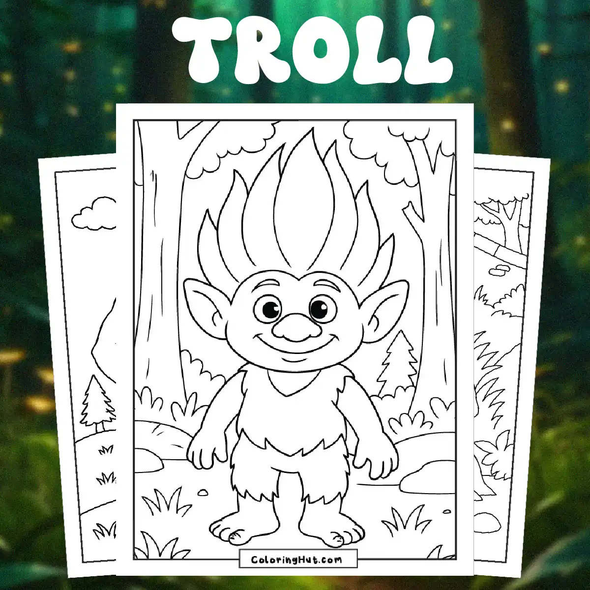 Free Troll Coloring Pages | Coloring Hut